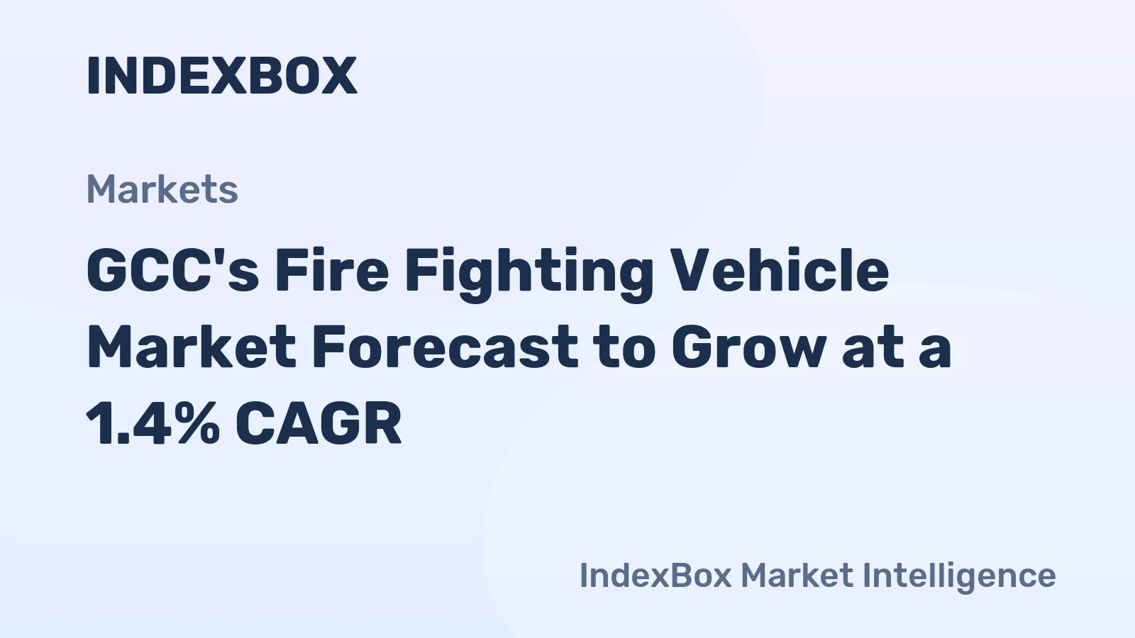 GCC's Fire Fighting Vehicle Market Forecast to Grow at a 1.4% CAGR