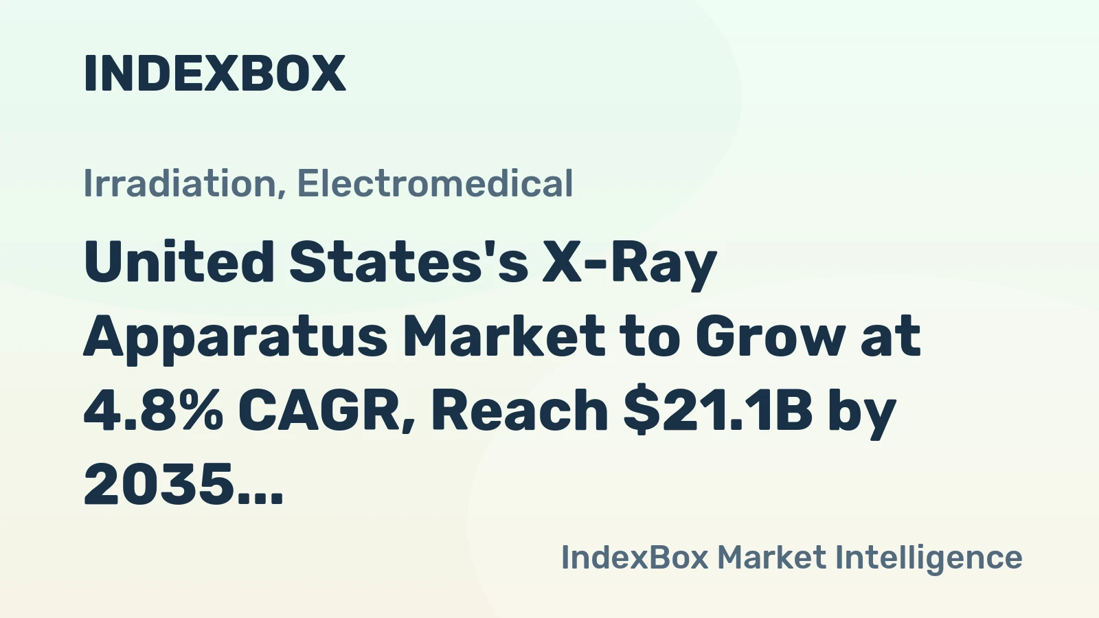 United States's X-Ray Apparatus Market to Grow at 4.8% CAGR, Reach $21.1B by 2035