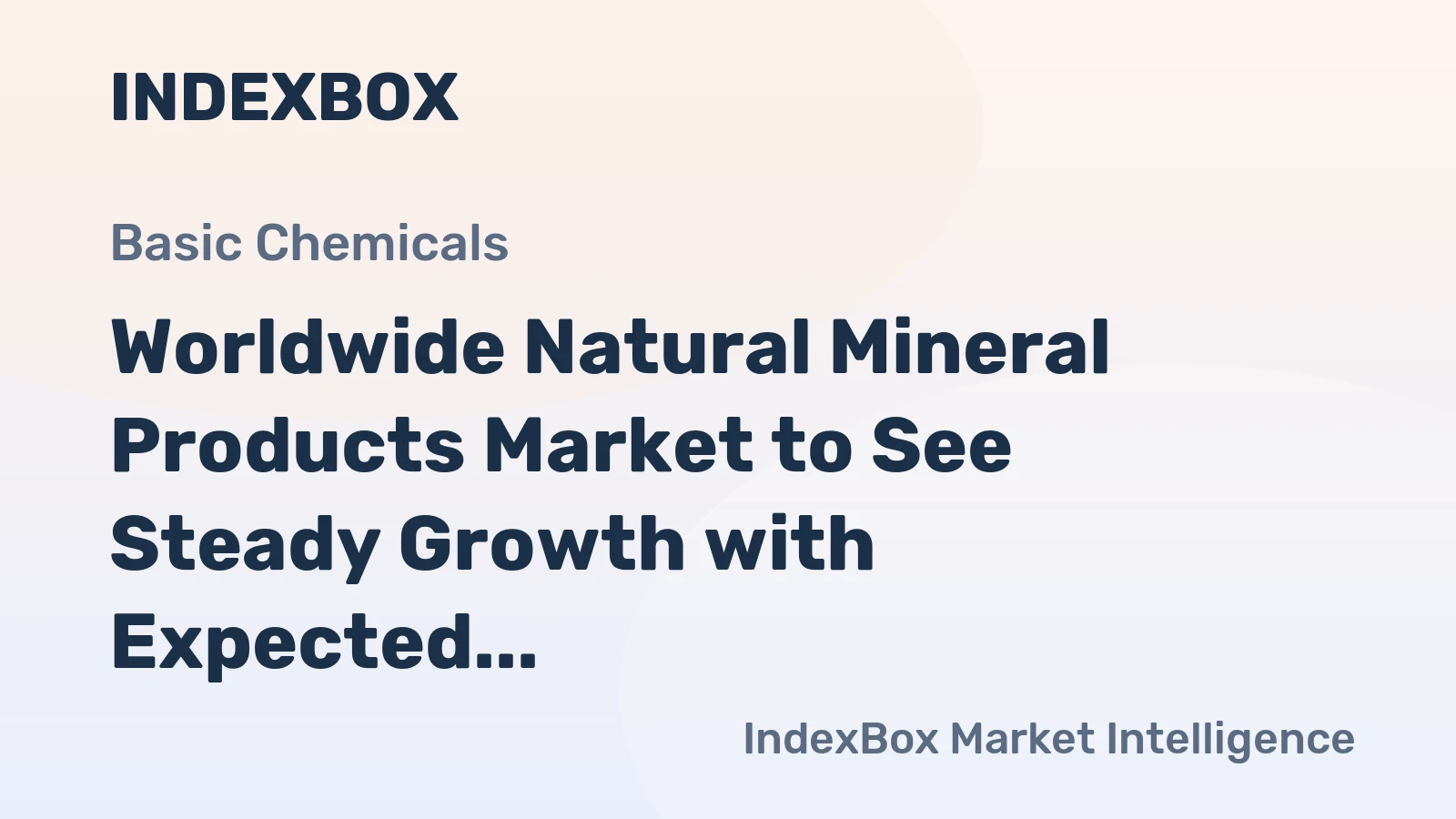 Worldwide Natural Mineral Products Market to See Steady Growth with Expected CAGR of +0.9% from 2024 to 2035