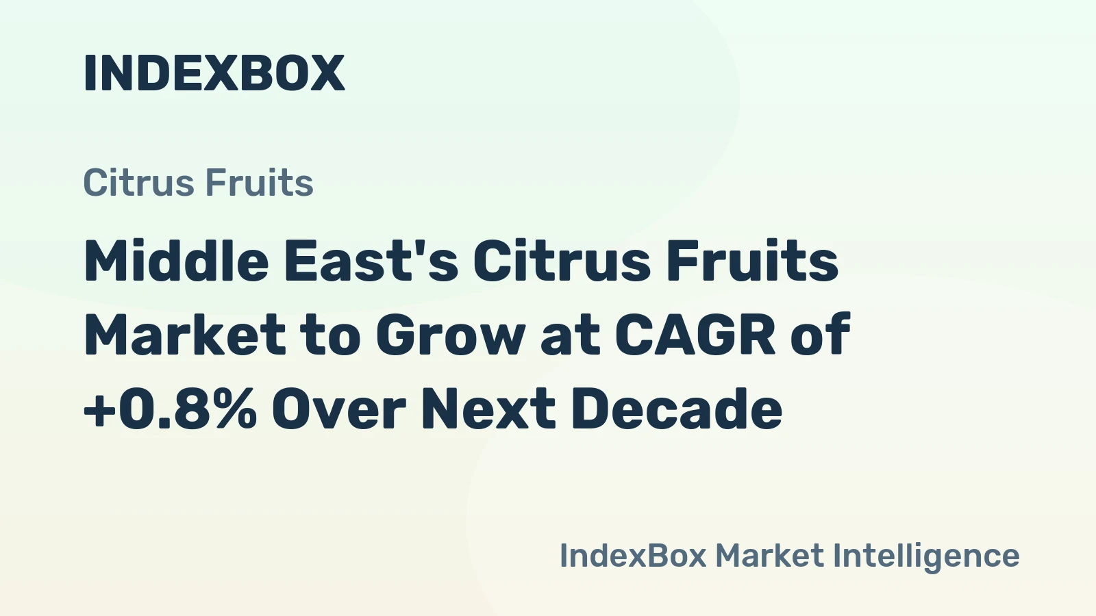Middle East's Citrus Fruits Market to Grow at CAGR of +0.8% Over Next Decade