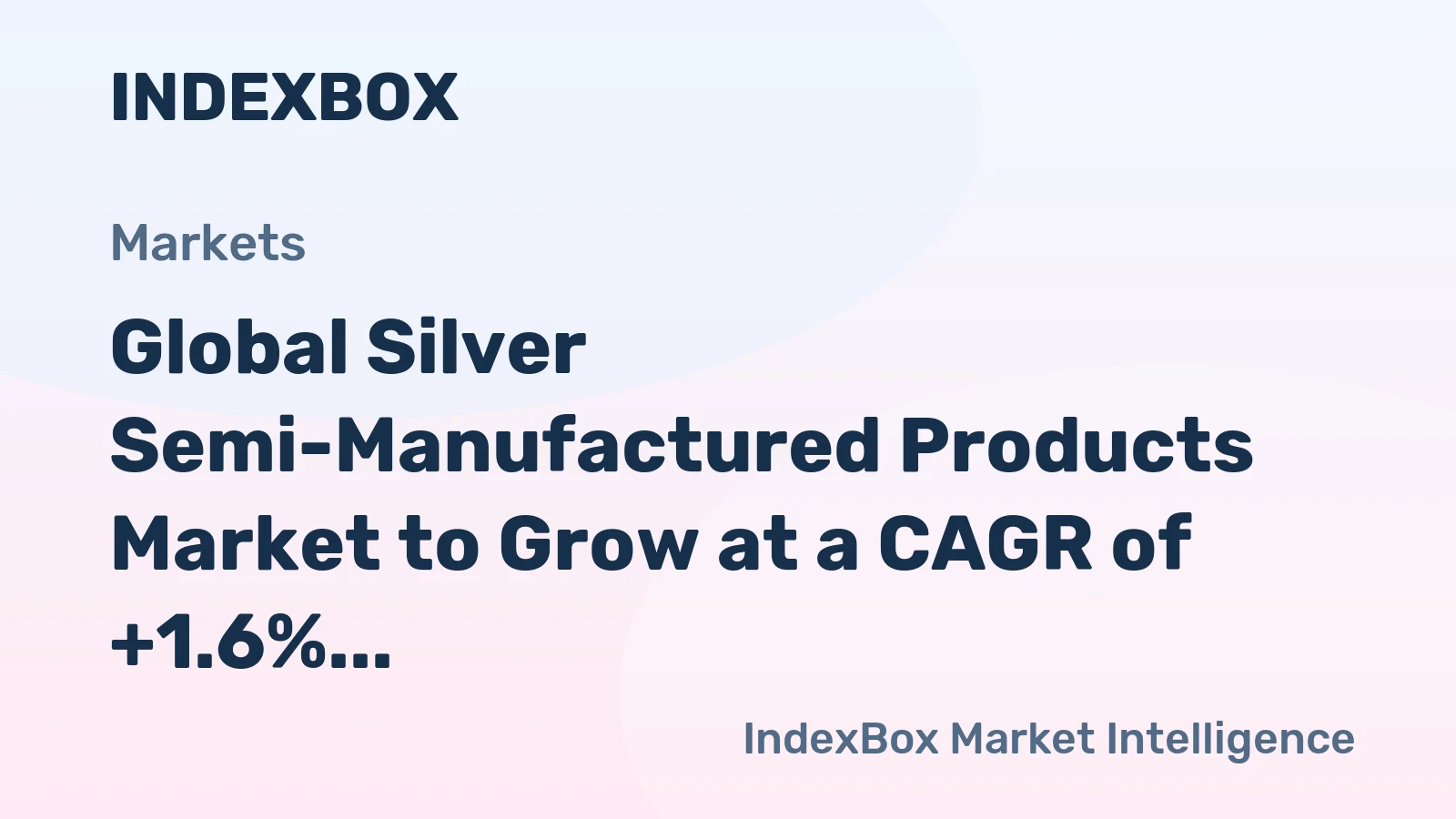 Global Silver Semi-Manufactured Products Market to Grow at a CAGR of +1.6% from 2024 to 2035