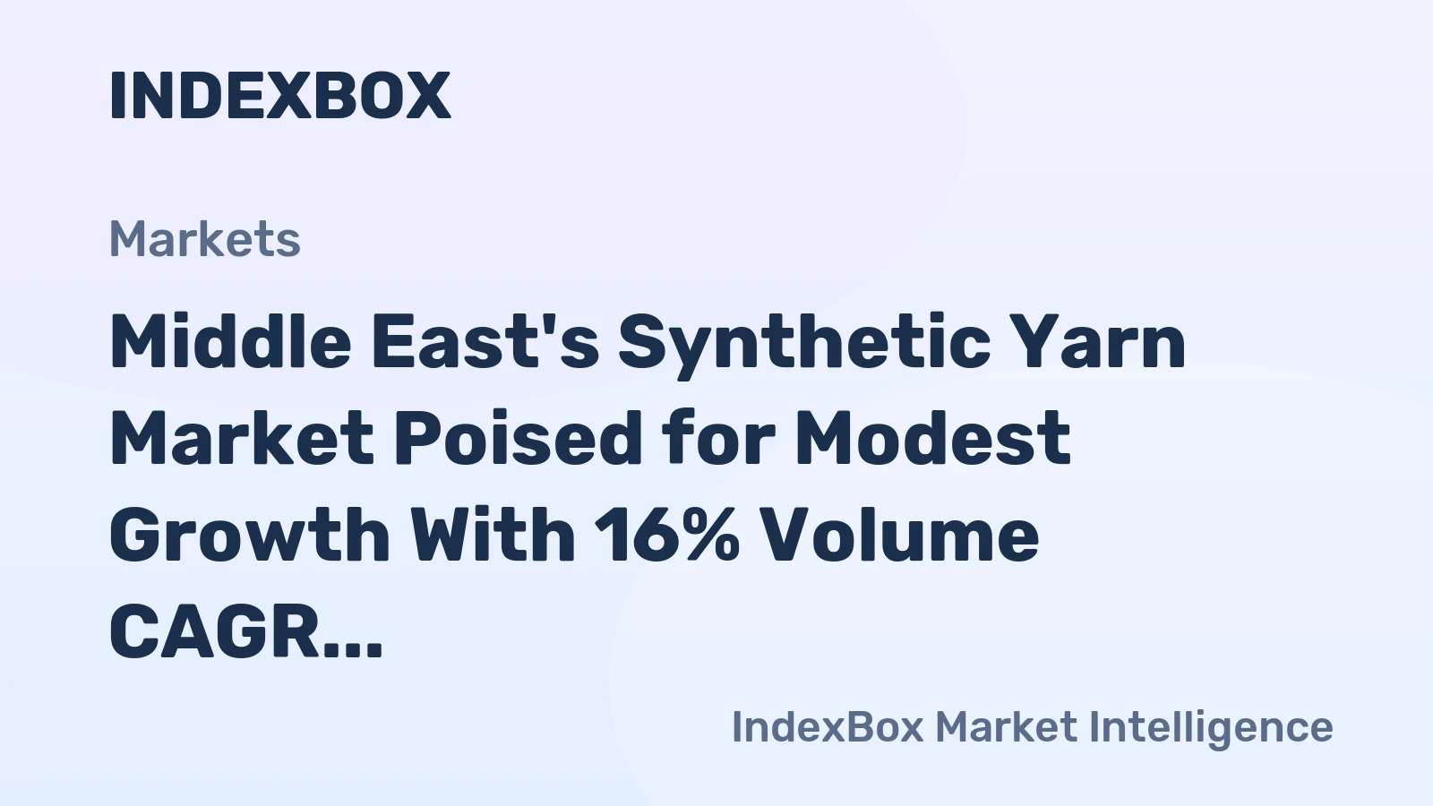 Middle East's Synthetic Yarn Market Poised for Modest Growth With 16% Volume CAGR Through 2035
