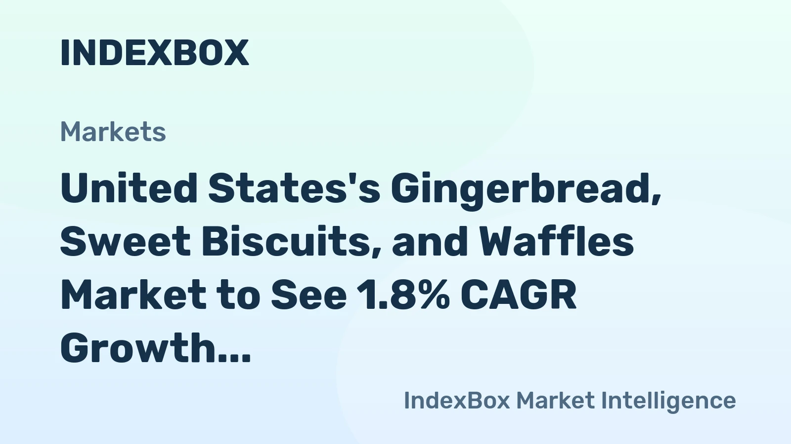 United States's Gingerbread, Sweet Biscuits, and Waffles Market to See 1.8% CAGR Growth through 2035