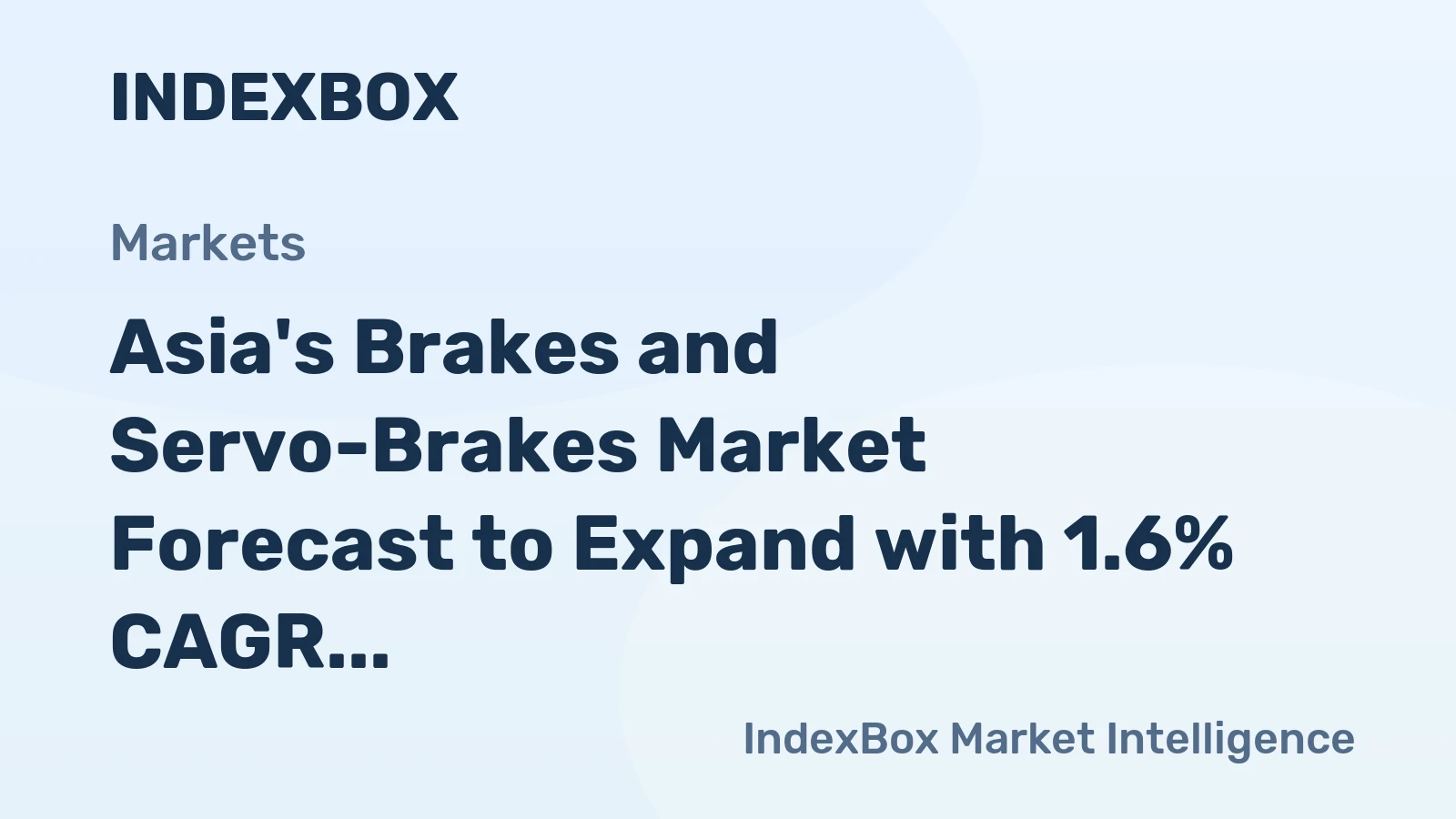 Asia's Brakes and Servo-Brakes Market Forecast to Expand with 1.6% CAGR Through 2035