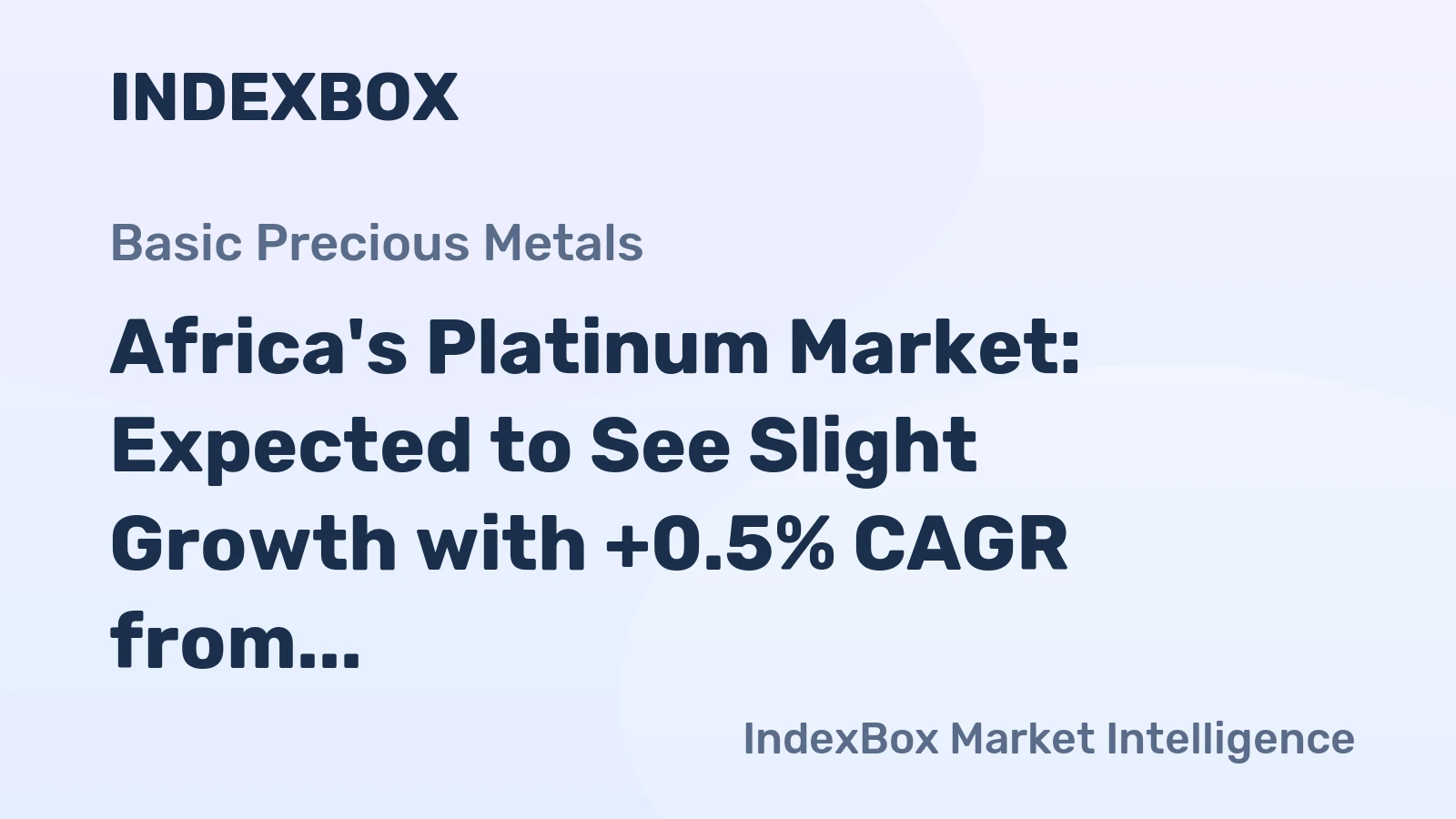 Africa's Platinum Market: Expected to See Slight Growth with +0.5% CAGR from 2024 to 2035