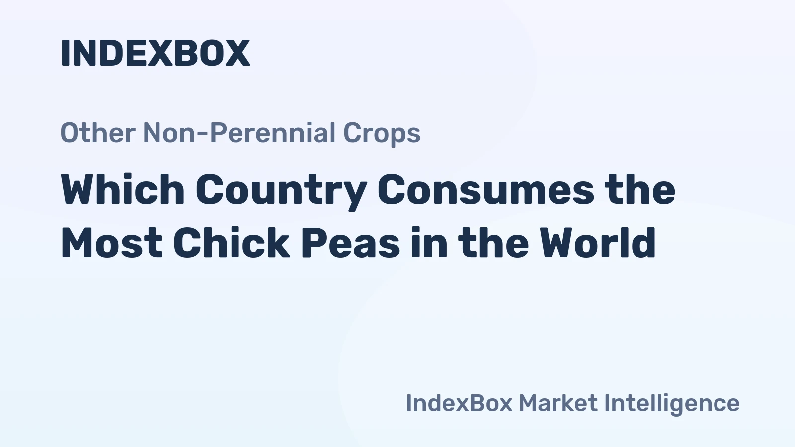 Which Country Consumes the Most Chick Peas in the World?