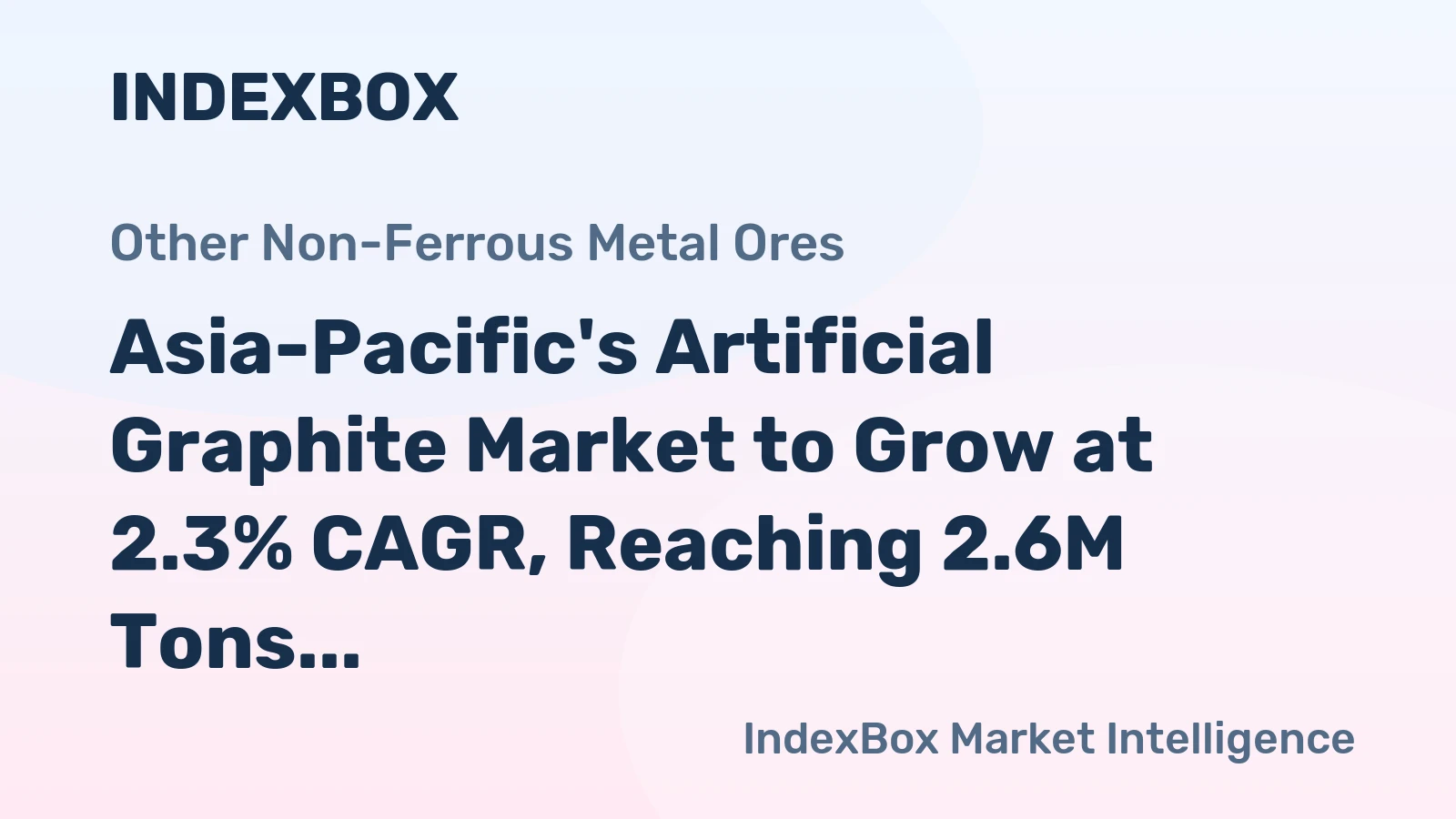 Asia-Pacific's Artificial Graphite Market to Grow at 2.3% CAGR, Reaching 2.6M Tons by 2035