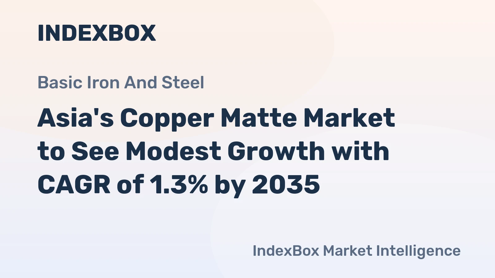 Asia's Copper Matte Market to See Modest Growth with CAGR of 1.3% by 2035
