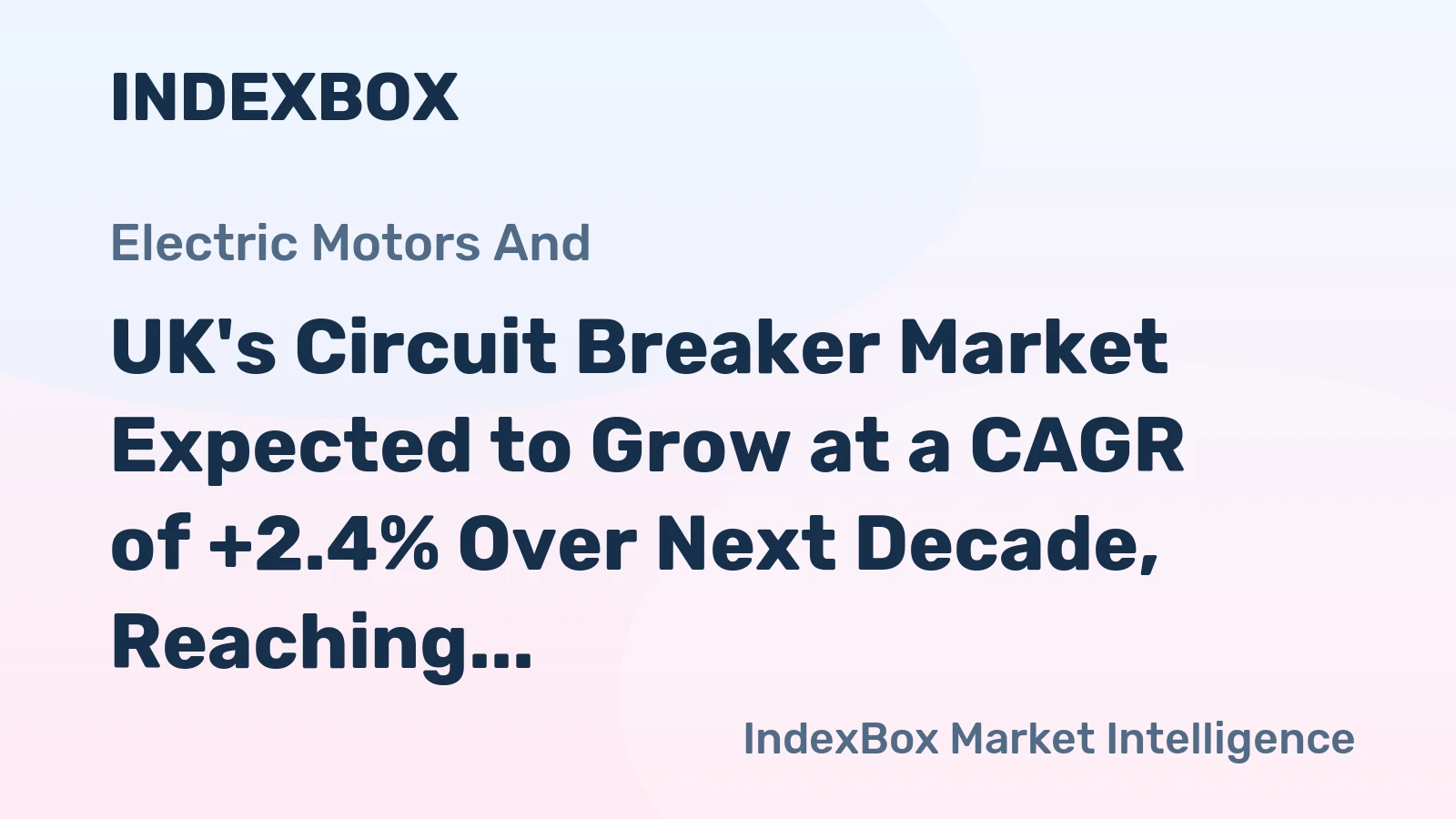 UK's Circuit Breaker Market Expected to Grow at a CAGR of +2.4% Over Next Decade, Reaching $553M by 2035