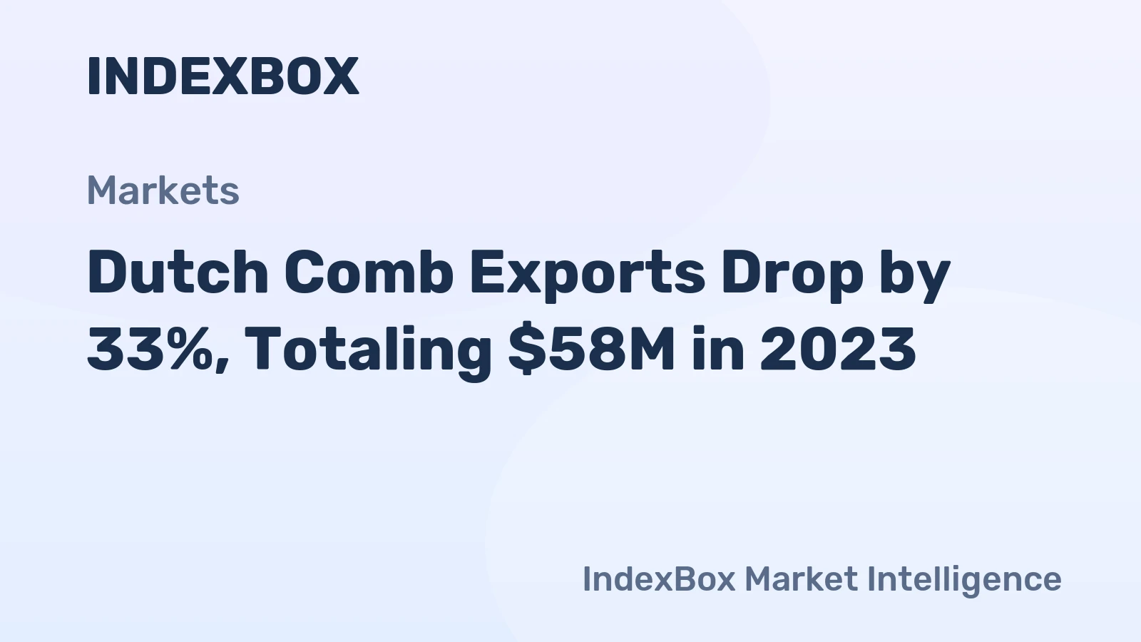 Dutch Comb Exports Drop by 33%, Totaling $58M in 2023