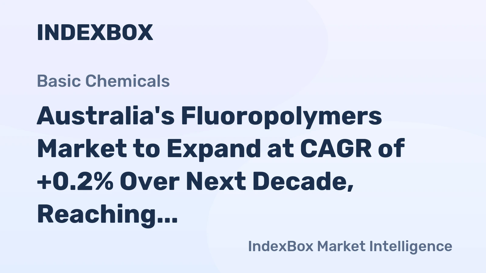 Australia's Fluoropolymers Market to Expand at CAGR of +0.2% Over Next Decade, Reaching $199M by 2035