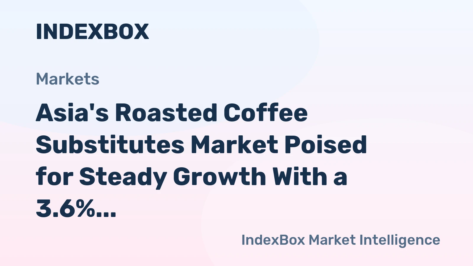 Asia's Roasted Coffee Substitutes Market Poised for Steady Growth With a 3.6% CAGR in Value