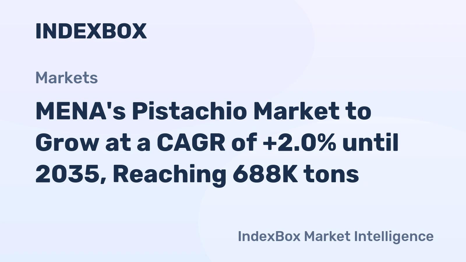 MENA's Pistachio Market to Grow at a CAGR of +2.0% until 2035, Reaching 688K tons