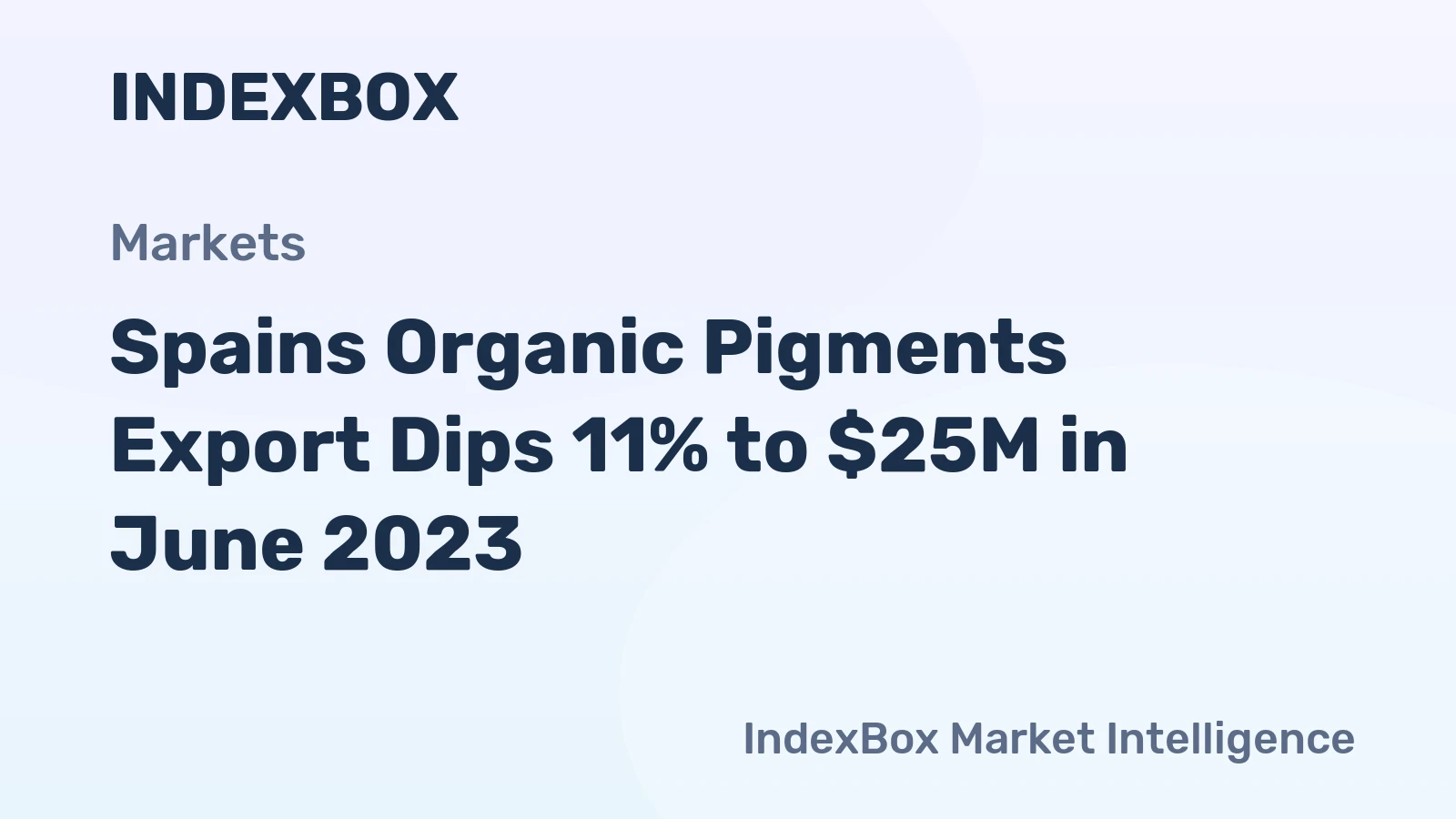Spains Organic Pigments Export Dips 11% to $25M in June 2023