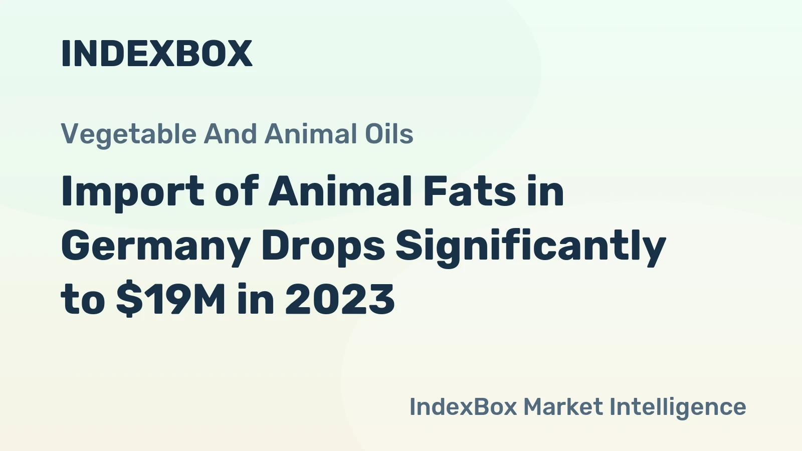 Import of Animal Fats in Germany Drops Significantly to $19M in 2023
