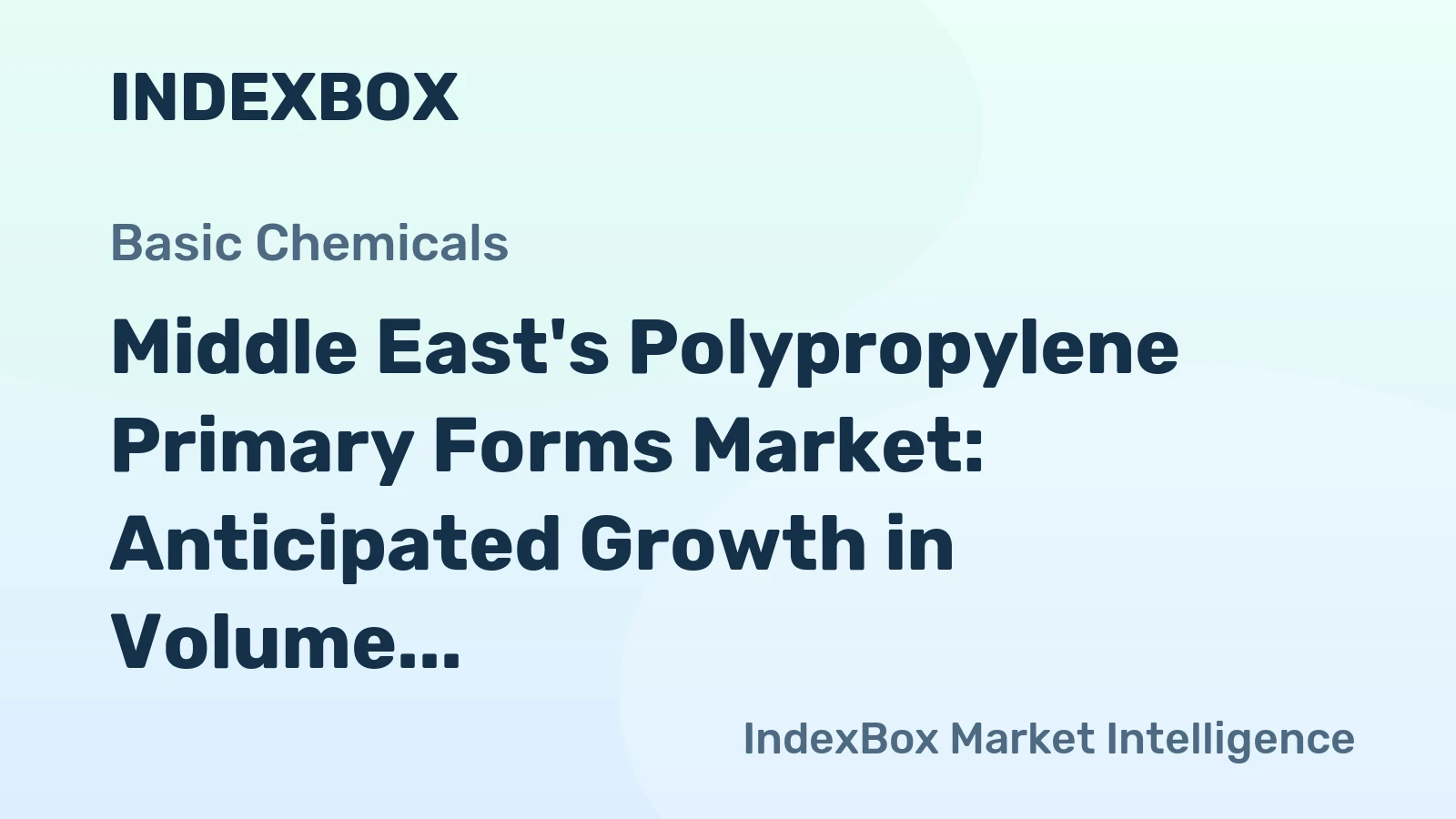 Middle East's Polypropylene Primary Forms Market: Anticipated Growth in Volume to 8.1M tons and Value to $11.9B by 2035