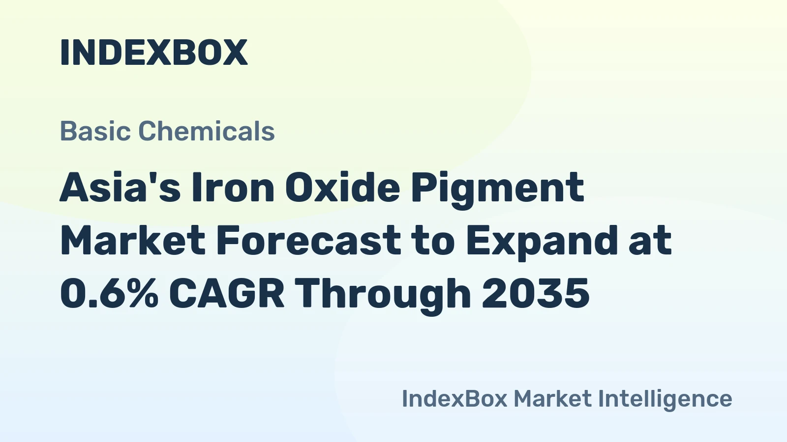 Asia's Iron Oxide Pigment Market Forecast to Expand at 0.6% CAGR Through 2035