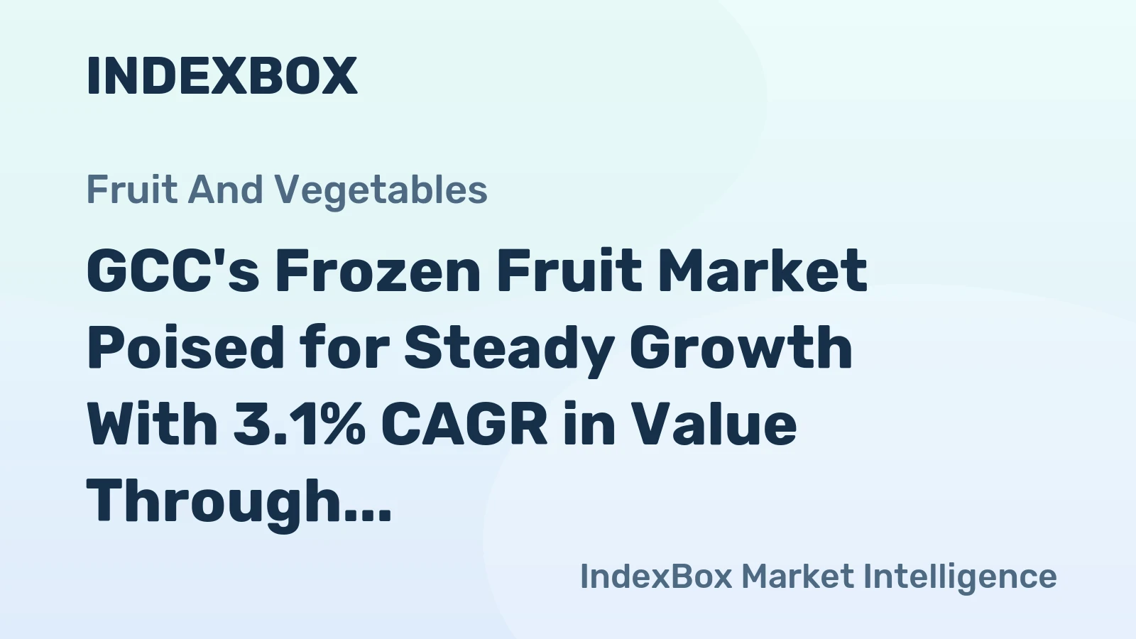 GCC's Frozen Fruit Market Poised for Steady Growth With 3.1% CAGR in Value Through 2035