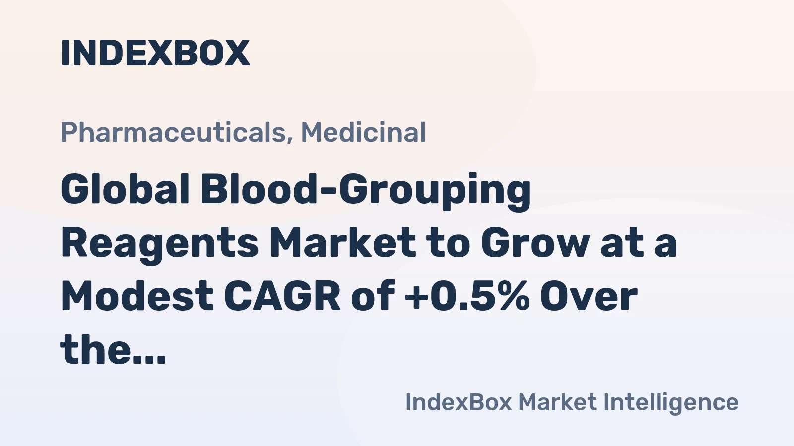 Global Blood-Grouping Reagents Market to Grow at a Modest CAGR of +0.5% Over the Next Decade