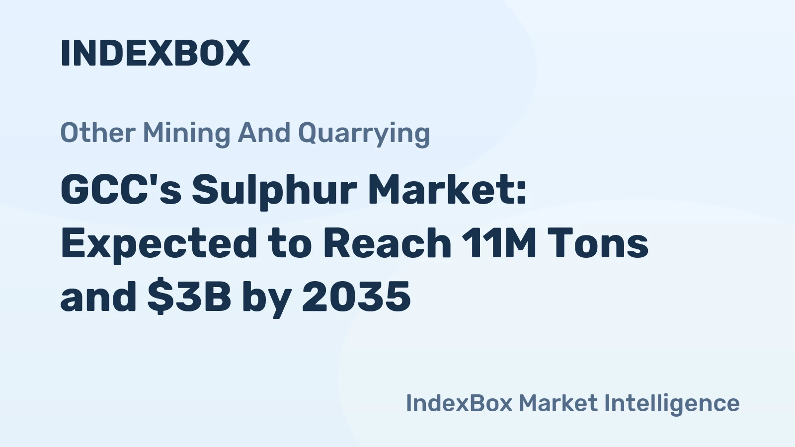 GCC's Sulphur Market: Expected to Reach 11M Tons and $3B by 2035