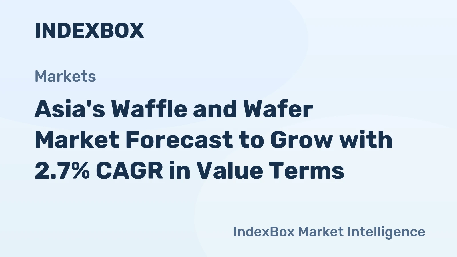Asia's Waffle and Wafer Market Forecast to Grow with 2.7% CAGR in Value Terms