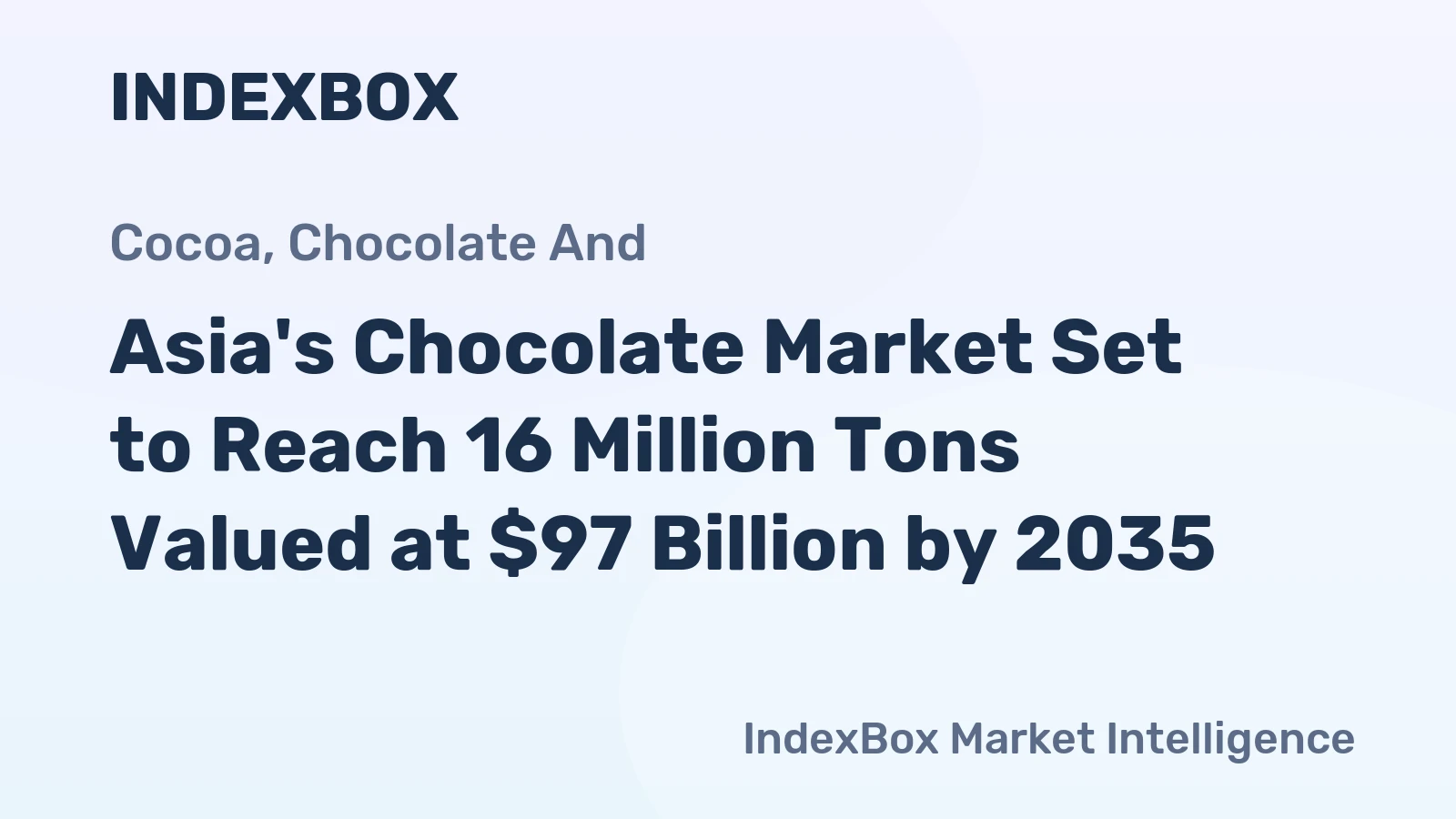 Asia's Chocolate Market Set to Reach 16 Million Tons Valued at $97 Billion by 2035