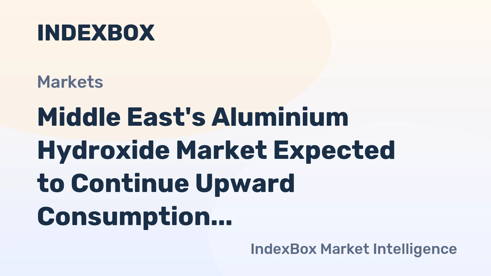 Middle East's Aluminium Hydroxide Market Expected to Continue Upward Consumption Trend, Reaching 1.5M tons and $1.2B by 2035