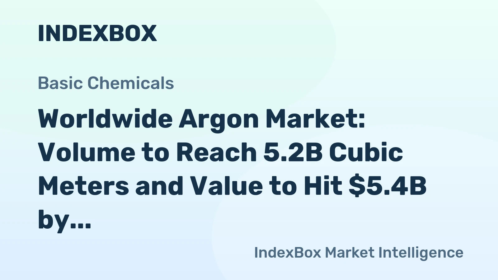 Worldwide Argon Market: Volume to Reach 5.2B Cubic Meters and Value to Hit $5.4B by 2035