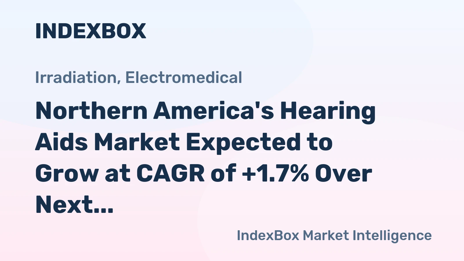 Northern America's Hearing Aids Market Expected to Grow at CAGR of +1.7% Over Next Decade