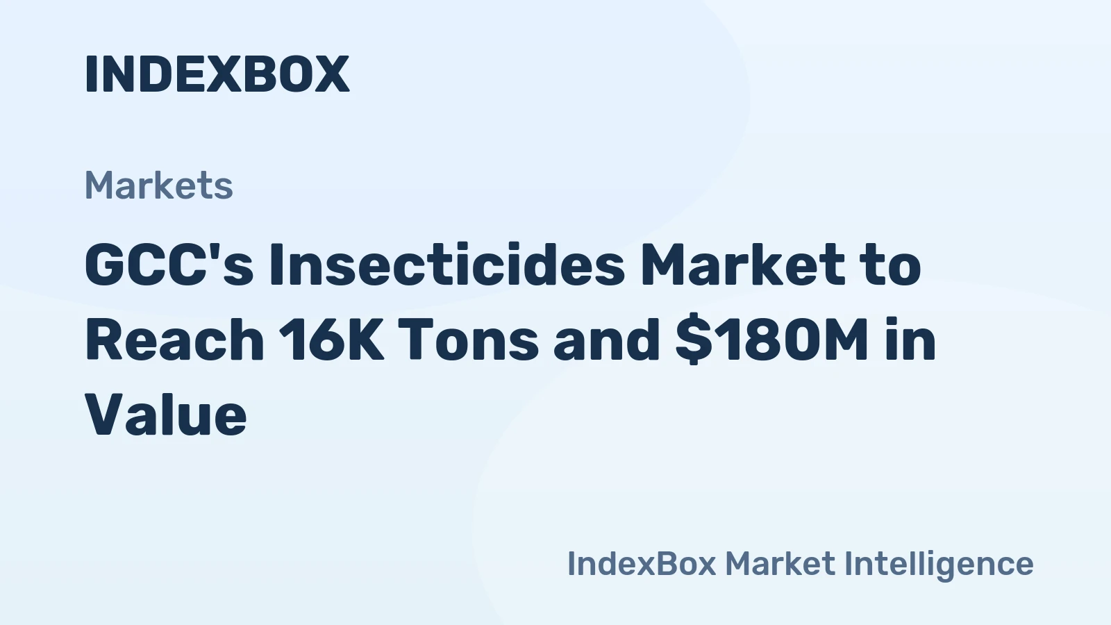 GCC's Insecticides Market to Reach 16K Tons and $180M in Value