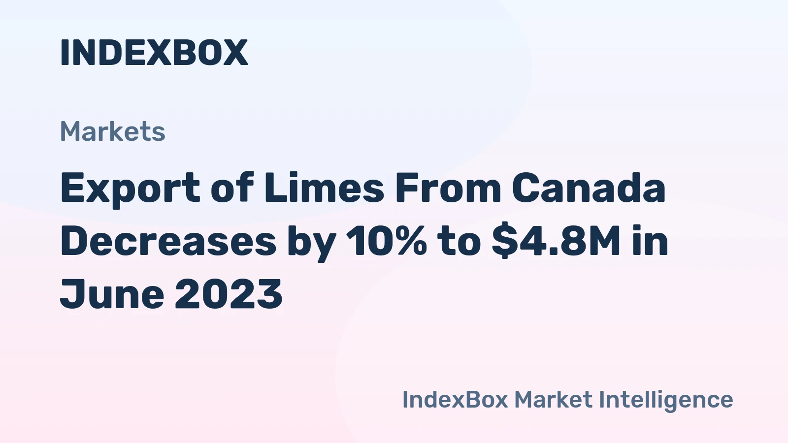 Export of Limes From Canada Decreases by 10% to $4.8M in June 2023