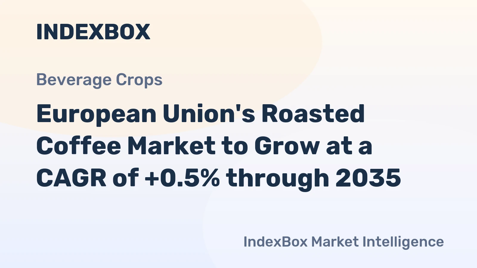 European Union's Roasted Coffee Market to Grow at a CAGR of +0.5% through 2035