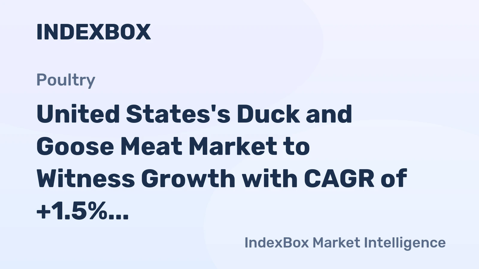 United States's Duck and Goose Meat Market to Witness Growth with CAGR of +1.5% from 2024 to 2035