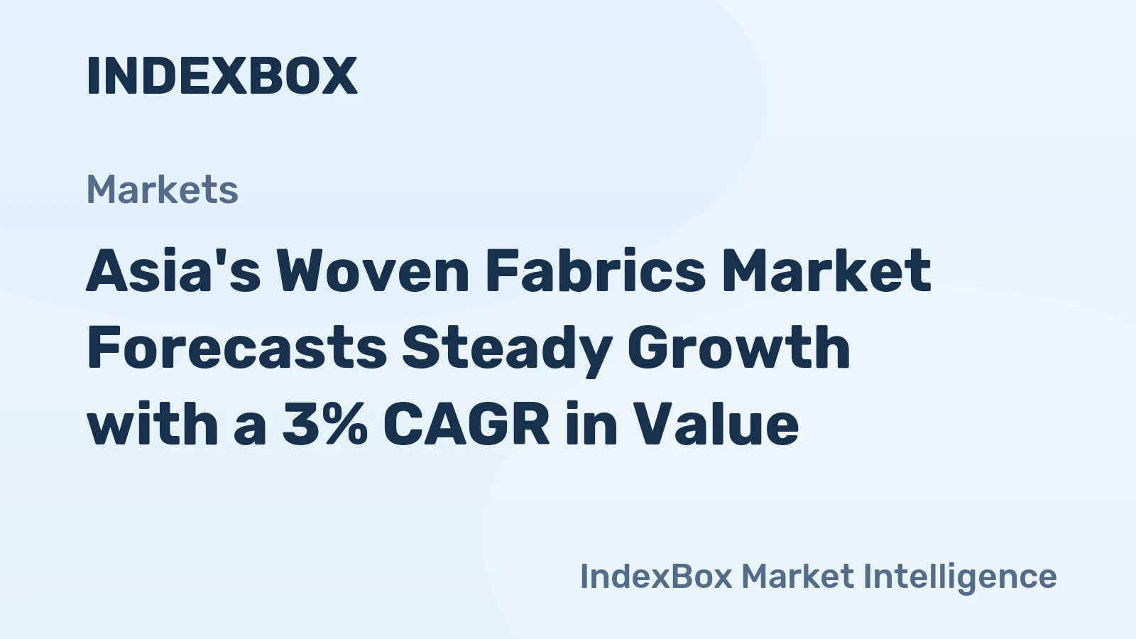 Asia's Woven Fabrics Market Forecasts Steady Growth with a 3% CAGR in Value
