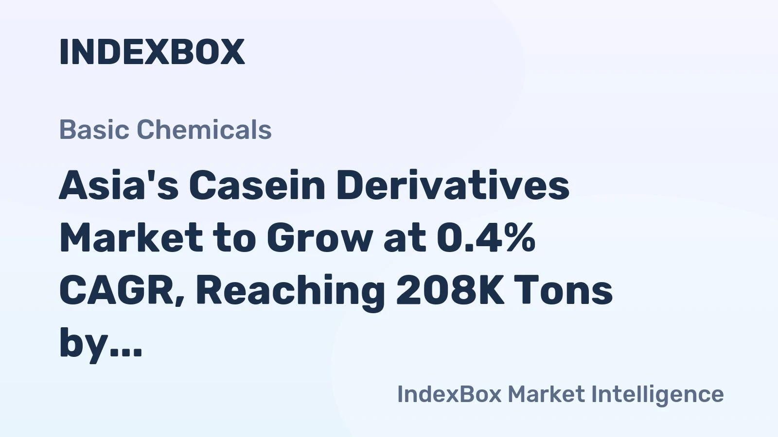 Asia's Casein Derivatives Market to Grow at 0.4% CAGR, Reaching 208K Tons by 2035