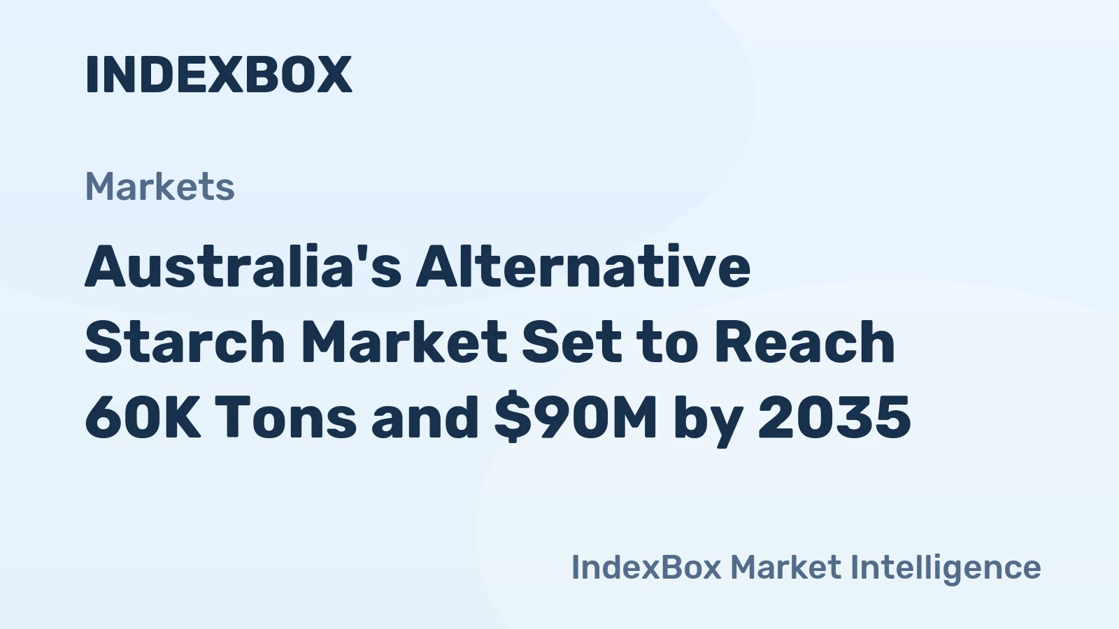 Australia's Alternative Starch Market Set to Reach 60K Tons and $90M by 2035