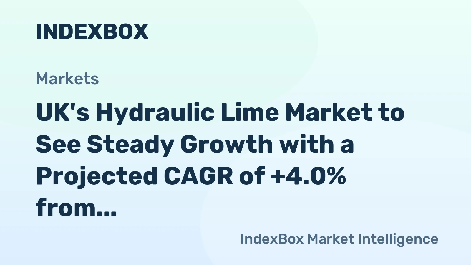 UK's Hydraulic Lime Market to See Steady Growth with a Projected CAGR of +4.0% from 2024 to 2035