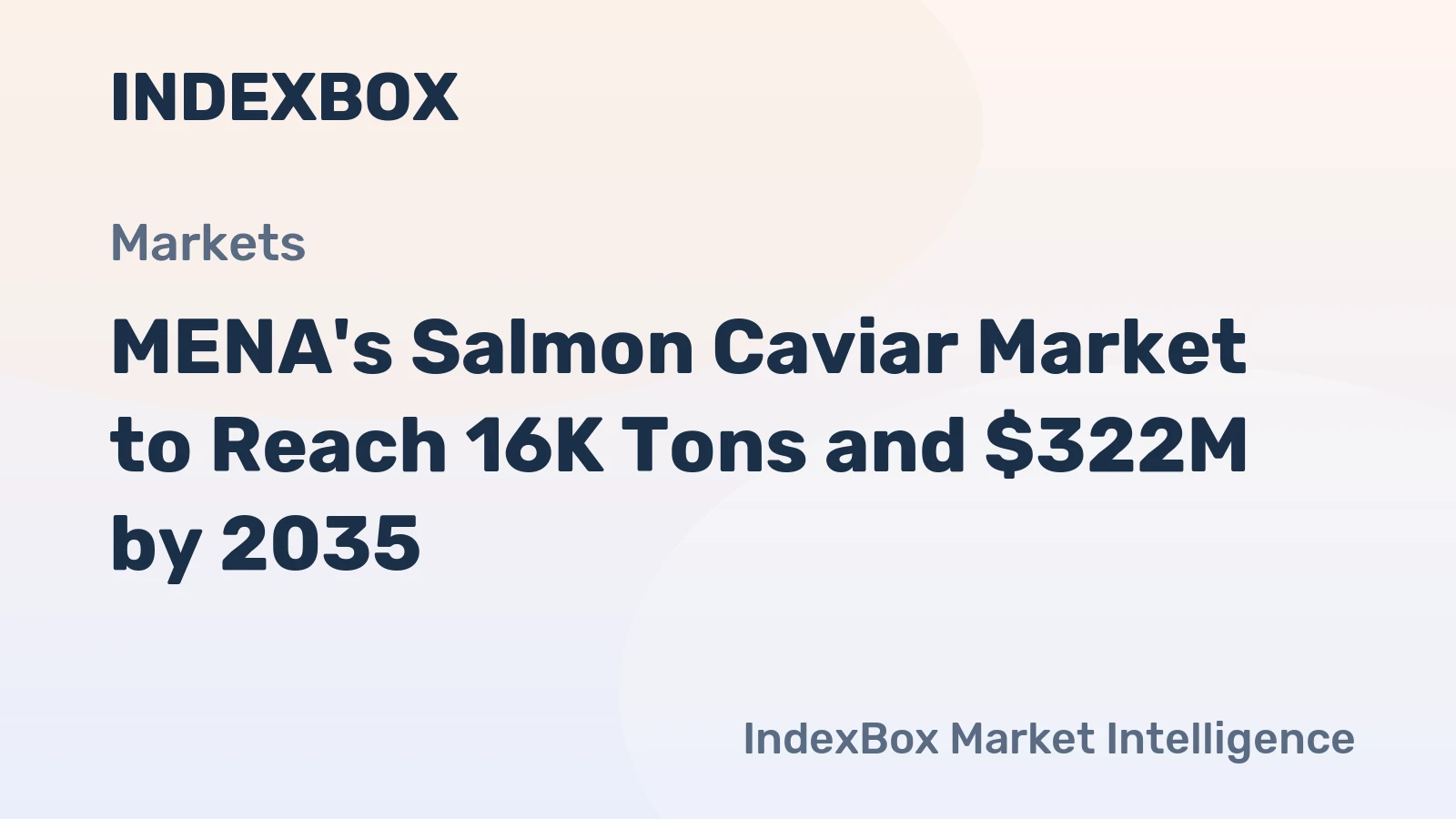 MENA's Salmon Caviar Market to Reach 16K Tons and $322M by 2035