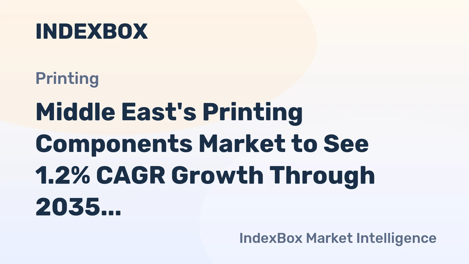 Middle East's Printing Components Market to See 1.2% CAGR Growth Through 2035