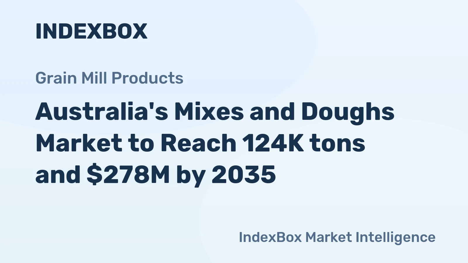 Australia's Mixes and Doughs Market to Reach 124K tons and $278M by 2035
