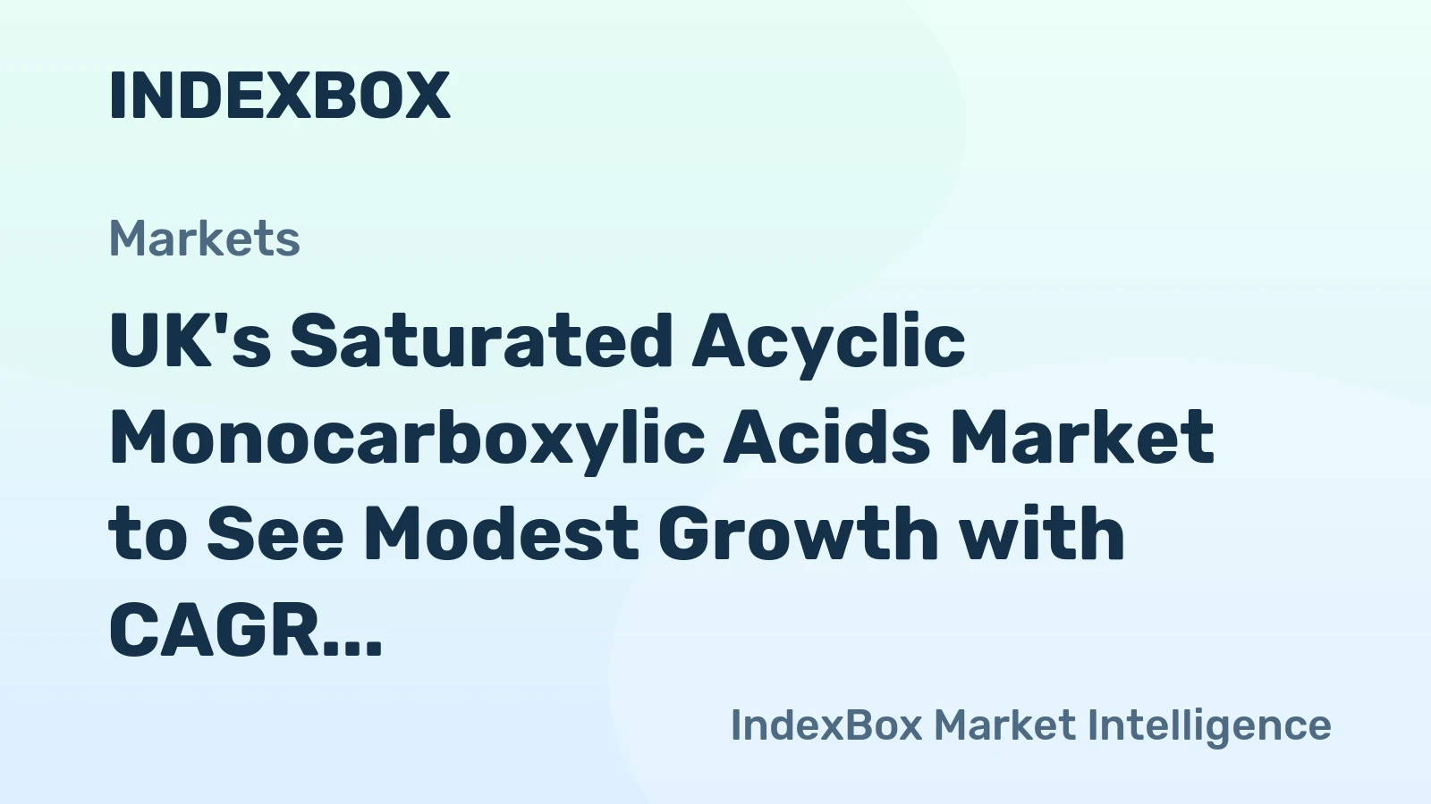 UK's Saturated Acyclic Monocarboxylic Acids Market to See Modest Growth with CAGR of +0.4%