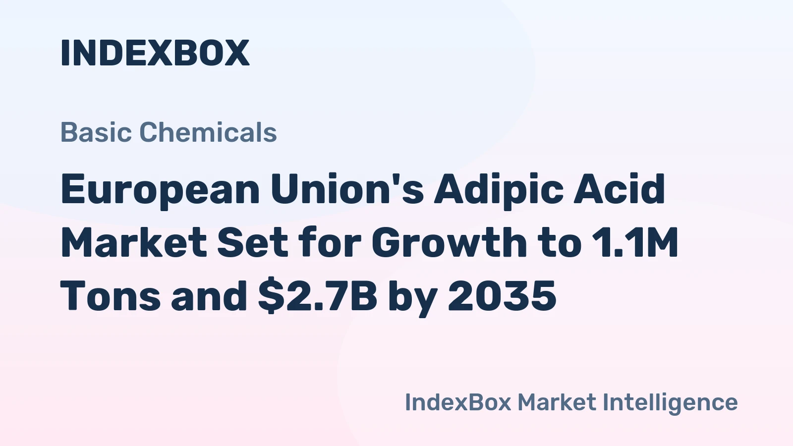 European Union's Adipic Acid Market Set for Growth to 1.1M Tons and $2.7B by 2035