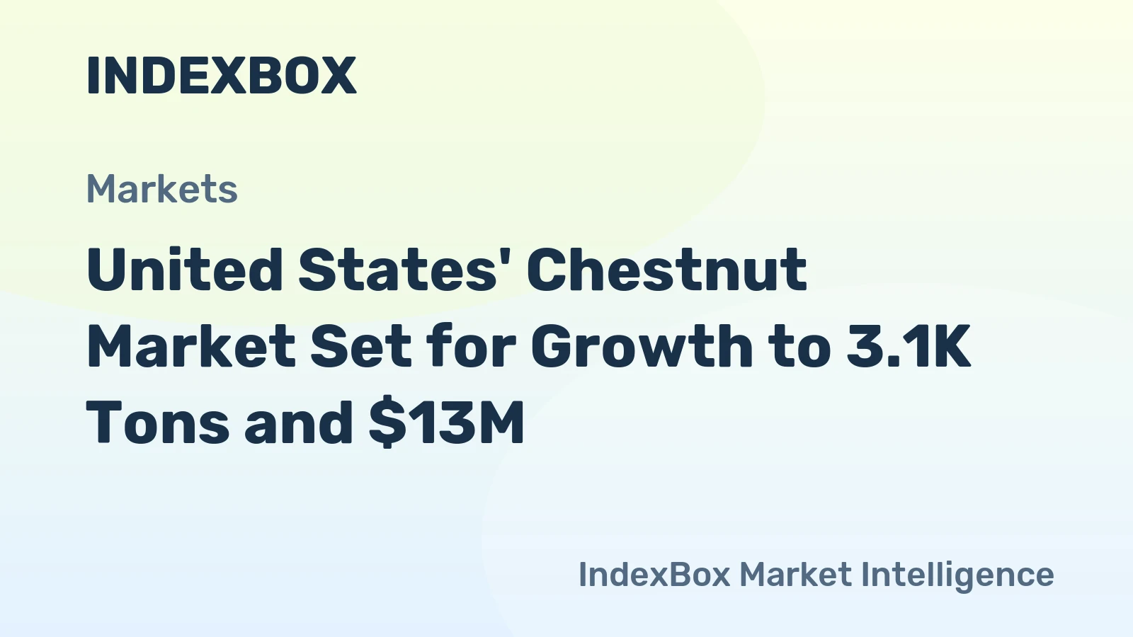United States' Chestnut Market Set for Growth to 3.1K Tons and $13M
