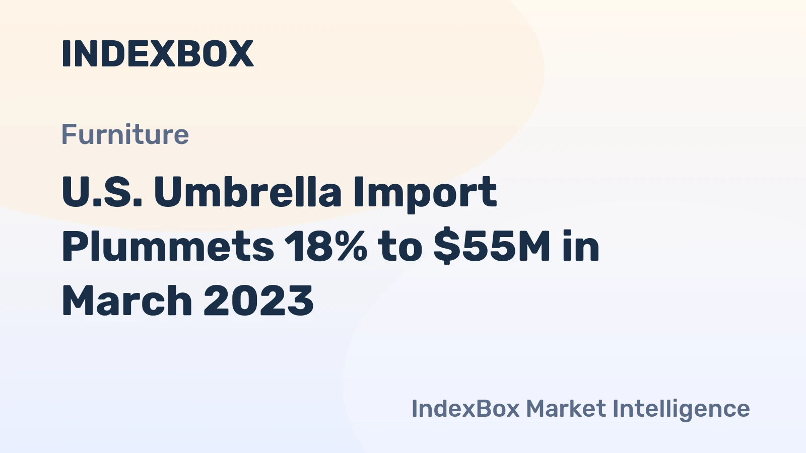 U.S. Umbrella Import Plummets 18% to $55M in March 2023