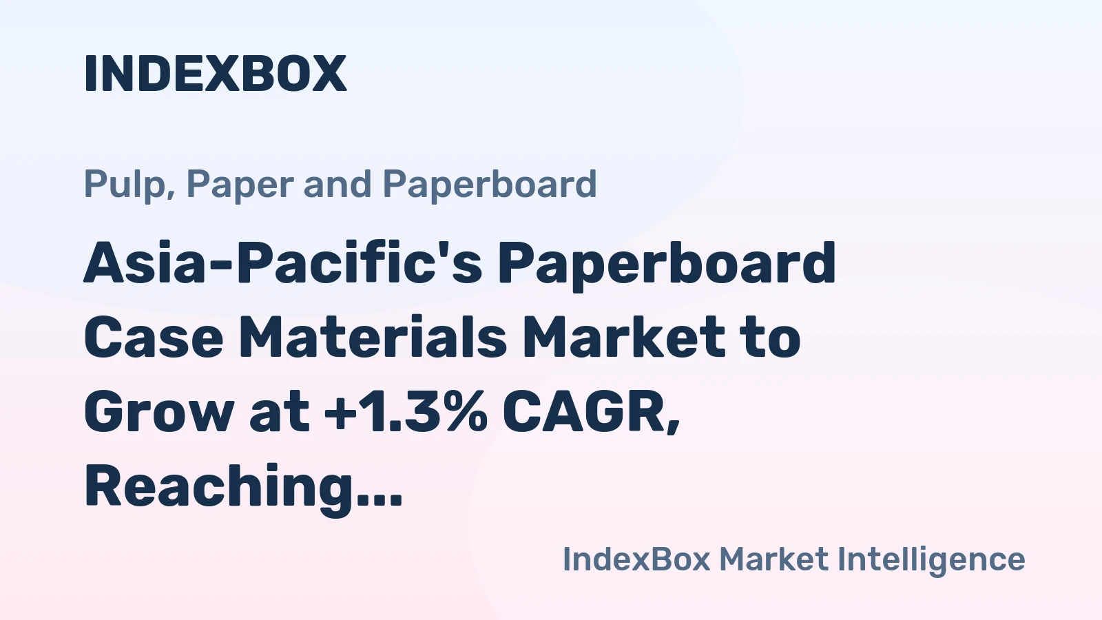 Asia-Pacific's Paperboard Case Materials Market to Grow at +1.3% CAGR, Reaching $78.2B by 2035