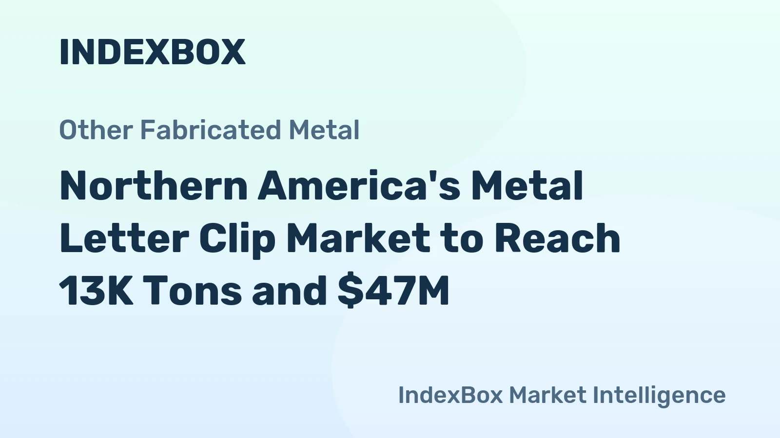 Northern America's Metal Letter Clip Market to Reach 13K Tons and $47M