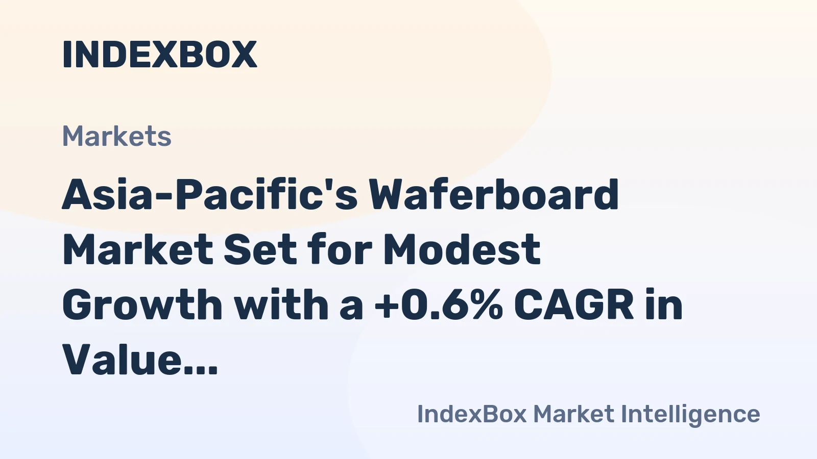Asia-Pacific's Waferboard Market Set for Modest Growth with a +0.6% CAGR in Value Through 2035