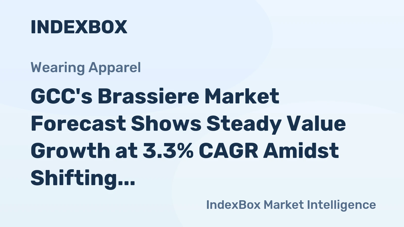 GCC's Brassiere Market Forecast Shows Steady Value Growth at 3.3% CAGR Amidst Shifting Trade Dynamics