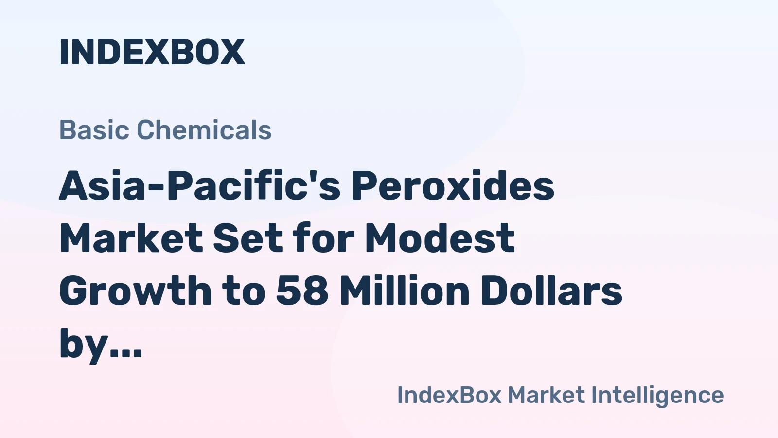 Asia-Pacific's Peroxides Market Set for Modest Growth to 58 Million Dollars by 2035