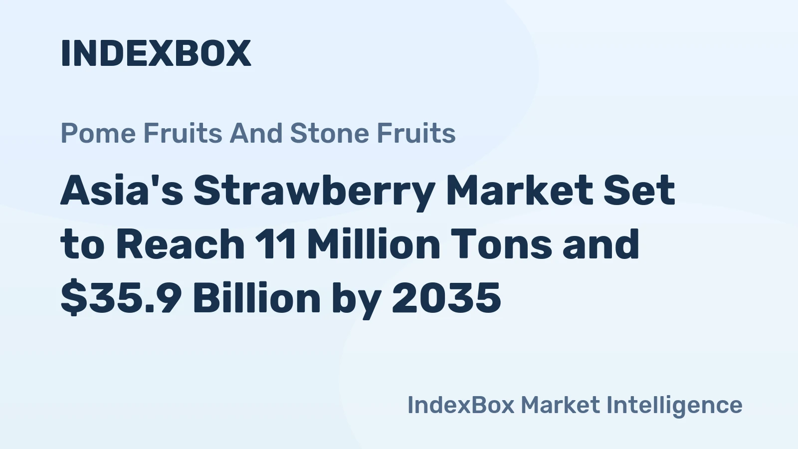 Asia's Strawberry Market Set to Reach 11 Million Tons and $35.9 Billion by 2035